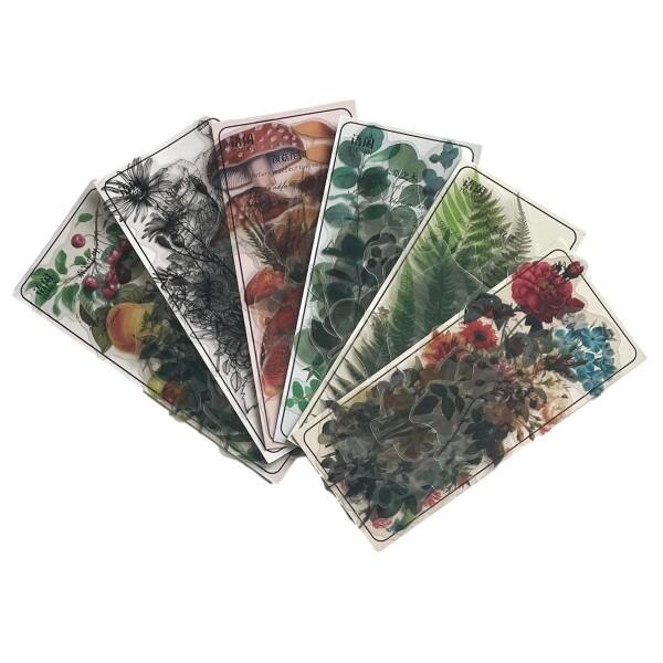 (HapiChapi) ボタニカル ステッカー シール セット 手帳 ギフト 包装 日記 植物 花 シール 防水 (1 セット)商品コード：55077652574型番：YOR2025040901サイズ：1セットカラー：1セット【多用途に使え...