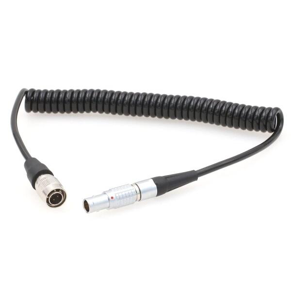 ZBLZGP Hirose 4ピンオス-0B 2ピンオス コイル状電源ケーブル F5/F55 to Teradek Bolt スプリングワイヤー商品コード：55077654104サイズ：coiled cableカラー：ブラックF5/F55の...