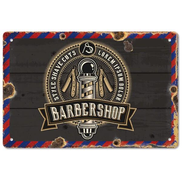 ブリキ 看板 プレート レトロ ガレージ アンティーク インテリア 散髪 ND-0192-R04-E-20×30商品コード：55077656242型番：ND-0192-R04サイズ：20×30cmカラー：E【サイズ・バリエーション】20×3...