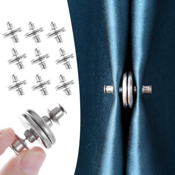 KAJIAOAO カーテンクリップ カーテン固定用 マグネットクリップ スリットなし 漏れないマグネットクリップ 日差しを遮る 両開きカーテン用 10組セット商品コード：55077656615型番：1サイズ：ミニマムカラー：銀?【商品情報】...