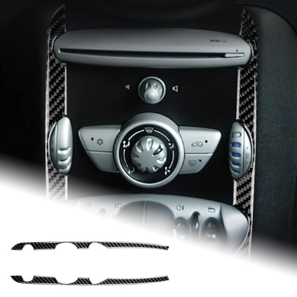 AIRSPEED ミニ R55 R56 R57専用 アクセサリー リアルカーボンファイバー製 カーセンターコンソールサイド装飾ストリップ おしゃれ カスタム 内装パーツ MINI クーパー クラブマン 適用 インテリアパネル (ブラック)商...