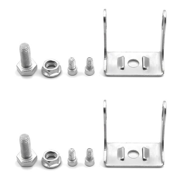 Biqing 2個 フォグランプステー 20w 取り付けステー,作業灯 ブラケット 取付ステー,モトクロス、オートバイ、バイク に適しています商品コード：55077695406型番：Q1-Bracket-20Wサイズ：20Wカラー：銀色です...