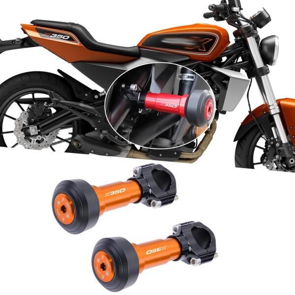MAORANG FOR X350 x350 2023-2024-2025 用 バイク ボディ フレーム スライダー 衝突防止プロテクター CNC クリップ 落下防止 X350 バイク アクセサリー (オレンジ色)商品コード：55077695...
