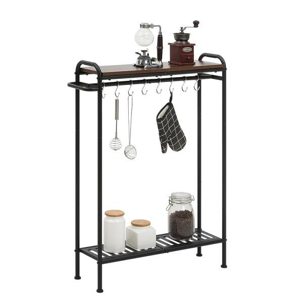 サニーポイント コンソールテーブル 玄関 スリム 飾り棚 フック付き サイドテーブル 収納ラック 省スペース おしゃれ商品コード：55077701889型番：HT-C-TAB-Bサイズ：Standardカラー：ブラック【仕様・材質】全体チー...