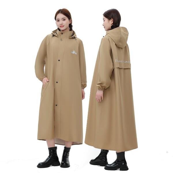 (OKUSEKAY) レインコート 自転車 レディース メンズ バイク レインウェア ポンチョ 超軽量＆速乾 防風防水 豪雨 梅雨対策 通勤 通学 リュック対応 晴雨兼用 多機能 収納袋付き 携帯しやすい 男女兼用 (カーキ, 2XL)商品...