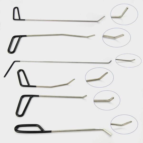 WHDZ デントリペアツール ペントレス デントリペア PDRロッド 自動ボディ へこみ修理 車雹害除去ツール ドアへこみ用 へこみハンマー 雹修理と へこみ除去（6本）商品コード：55077712199型番：6102600Cプロの車表の凹...