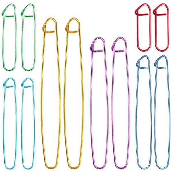 ほつれ止め 安全ピン大 編み物 道具 12枚セット 6サイズ 大 中 小 段数マーカー 安全ピン 編み物ツール アルミ合金 かぎ針編み 編み物道具 カラフル（各サイズ2個）商品コード：55077820512型番：117カラー：マルチカラー【...