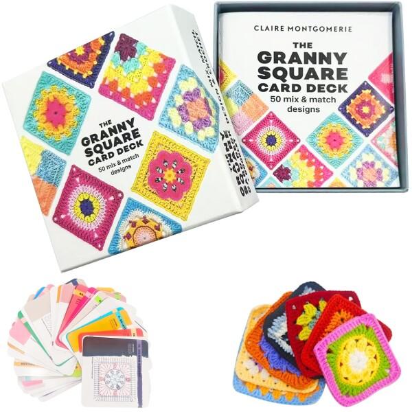 Seiunn グラニースクエアカードデッキ 50枚 かぎ針編み パターンカード 3D かぎ針編みブック ハンドメイド 初心者向け 大人向け 愛好家向け ミックスアンドマッチデザイン (毛糸、 編み針含まれていません)商品コード：550778...