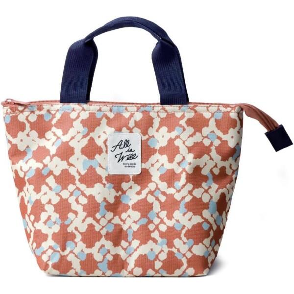 (SWINGPLUS) 保冷バッグ ランチバッグ ランチトート 簡易保冷 保冷剤 保冷保温 弁当箱 マチあり 小型 内ポケットあり W19×H20×D13 (幾何学模様（レッド）)商品コード：55077833226型番：822899サイズ：...