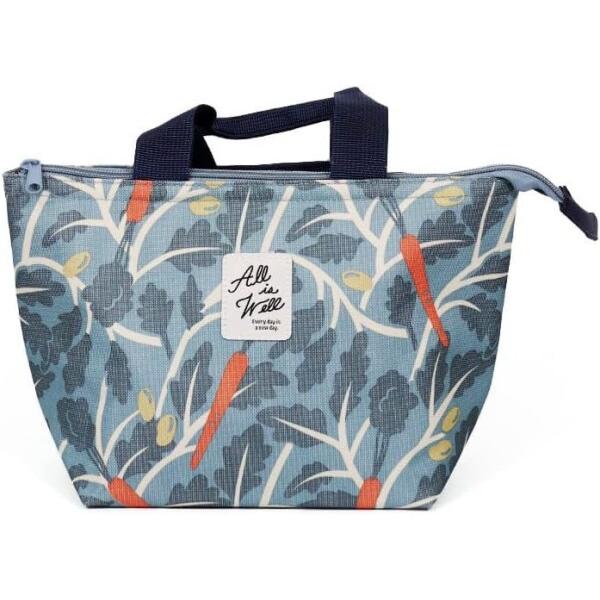 (SWINGPLUS) 保冷バッグ ランチバッグ ランチトート 簡易保冷 保冷剤 保冷保温 弁当箱 マチあり 小型 内ポケットあり W19×H20×D13 … (VEGETABLE柄（グリーン1）)商品コード：55077833232型番：8...