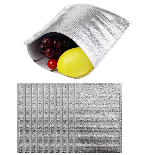 UOPR 保冷バック 保冷袋 アルミ 10個セット ランチ巾着 お弁当 袋 使い捨て アルミバッグ 20cm×30cm 大容量 クーラーバッグ 釣り 液漏れ防止 業務用 簡易 保温 保冷 保冷ポーチ商品コード：55077833497型番：R...