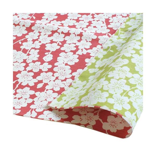 むす美 48cm チーフ 伊砂文様両面 お弁当包みに最適 (しだれ桜 ピンク・グリーン)商品コード：55077833528