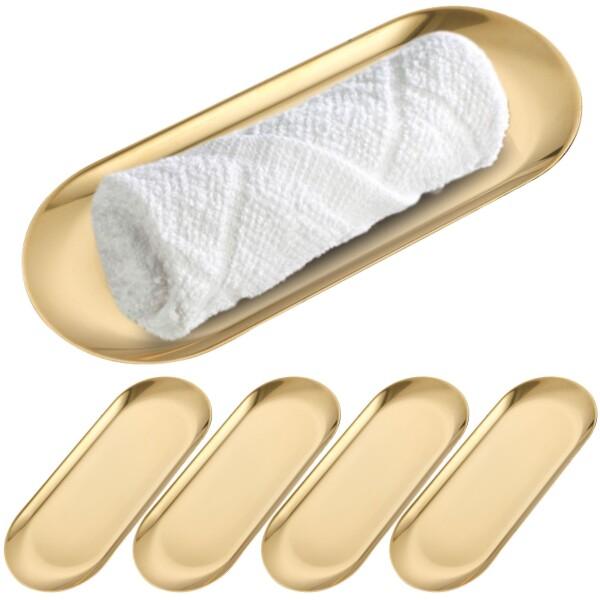 bath&amp;bath ステンレストレー おしぼり置き おしぼりトレー 金属 ゴールド 高級 北欧 5個 セット商品コード：55077834842型番：TR1102サイズ：18cm×8.5cmカラー：ゴールド(高級おしぼりトレイ 5個セ...