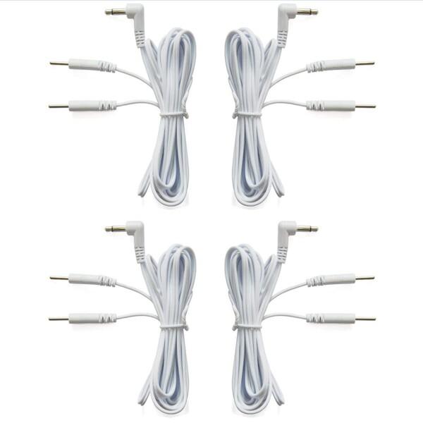 EMS 導電コード DC3.5mm ピンタイプ電極リード線ケーブルEMSマッサージユニット用の標準接続ケーブル(4 個)商品コード：55077839184サイズ：約1.2m高強度、耐久性、柔軟性、快適な使用感マッサージパッチやTENSマッサ...