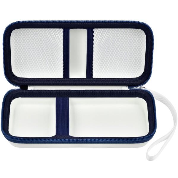 オムロンの低周波治療器エレパルスHV-F125/ HV-F128-J3/ HV-F128 に対応の保管ケースロングライフパッド、導子収納具、導子コードKタイプ、乾電池の保管ボックス - ホワイト（ケースのみ）商品コード：5507783919...