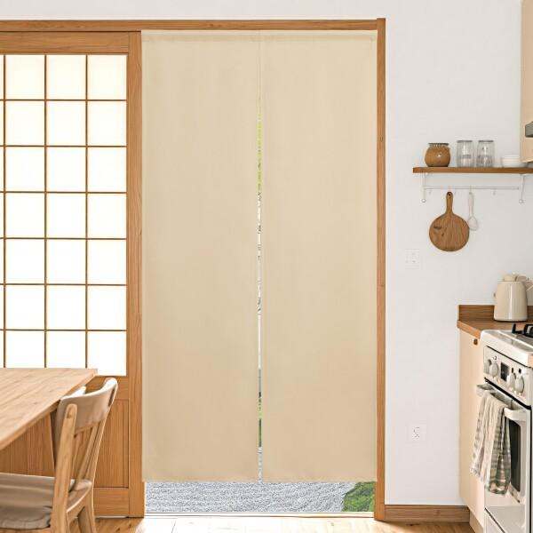 DWCN 遮光 のれん 無地 厚手 キッチン リビング 店舗 おしゃれ 和風 仕切り 断熱 防音 プライバシー保護 カーテン 幅72丈170cm ベージュ 1枚商品コード：55077844119型番：DWJP-RSZGBML-1P-1707...