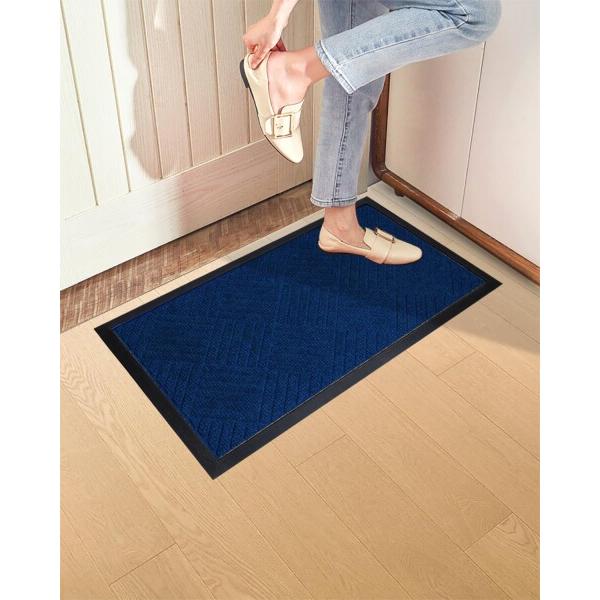 CORFEEL 玄関マット ドアマット 泥落としマット 屋内 屋外 業務用 家庭用 (43x74cm, ブルー)商品コード：55077848912型番：RMDB1BL-2サイズ：43x74カラー：ブルー【機能性】表面の凸凹が屋内に持ち込みた...