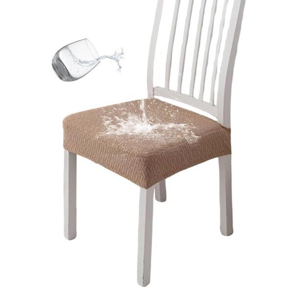 EsiFare チェアカバー 椅子カバー 交換用 １枚入 カーキ 椅子クッションカバー 伸縮性 耐久性 汚れ防止 丸洗い可能 無地 繰り返し使用可能 汎用 座面カバー 取り外し可能 ダイニングチェア用 シートカバー商品コード：5507784...