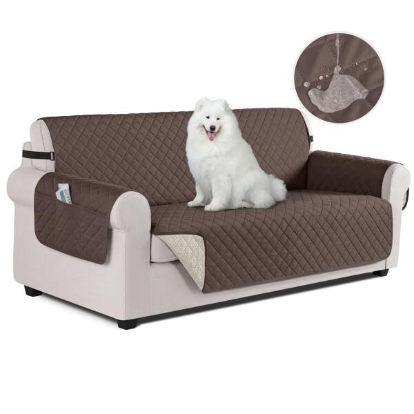 TAOCOCO ソファカバー 全面防水 ソファーシート 犬猫対策 毛髪不粘着 滑り止め 1人2人3人掛け 肘付き 替えソファカバー 防塵 汚れ防止 傷防止 爪とぎ防止 マルチカバー 四季適用 撥水加工 丸洗い可能 (ブラウン 3人掛け)商品...