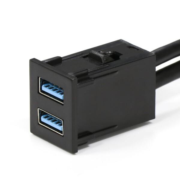 トヨタ車系用 TOYOTA用 USB3.0入力ポート オーディオ中継 オーディオパーツ 2*AUDIOポート USB3.0延長パネル スイッチホール用 ダッシュボードキット サイズ23mmX26mm (タイプD)商品コード：55077892...