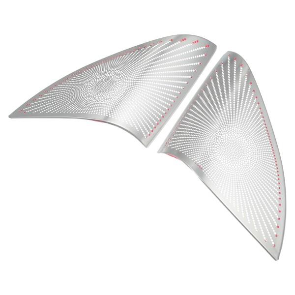 ACROPIX Mercedes Benzに対応 C-LA C117 W117 2013 2019用のAピラースピーカーフレームカバートリムカーオーディオステレオホーンスピーカーグリルステンレススチールシルバートーン 2個セット商品コード：...