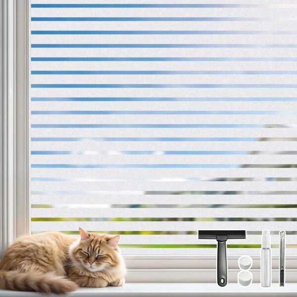 DUOFIRE 窓ガラス目隠しフィルム 目隠しシート 窓 水で貼る 剥がせる 跡なくはがせる スリガラス調 オフィス/事務室/会議室の視線阻隔 (30x120cm)商品コード：55077896402型番：TM158-001-30120サイズ...