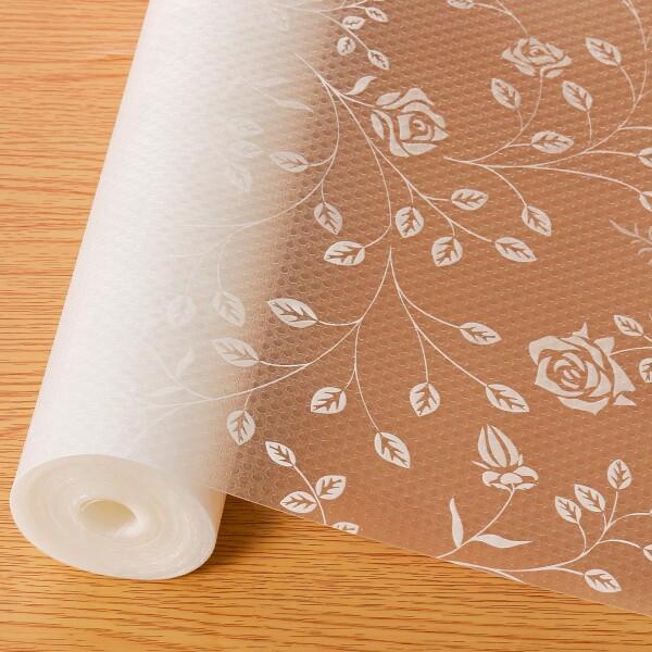 食器棚シートおしゃれ キッチンシート下敷きマット 洗える冷蔵庫シート 無臭 キッチン引き出しマット接着剤不要 裁断可能 抗菌-防水加工 ずれない しっかりした素材 プリント柄 シェルフライナー ペット用品-靴箱や本棚に商品コード：55077...