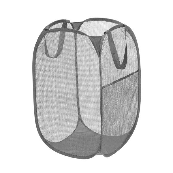 HEDONLEE 洗濯カゴ 洗濯かご 折りたたみ 縦型 ランドリーバスケット 70L 大容量 メッシュ ランドリーバッグ ランドリーボックス 洗濯籠 洗濯物入れ 収納 超軽量 旅行 持ち運び可能（ブラック)商品コード：55077901283...