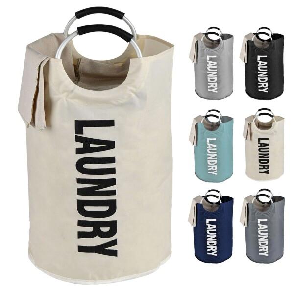 YRCBEHFU ランドリーバスケット 90L大容量 洗濯カゴ 折りたたみ 600D防水オックスフォード ランドリーバッグ 耐荷重15KG 洗濯物入れ 衣類収納 寝室/リビング/クローゼット 幅38×高さ79(cm) (90L、ベージュ)商...