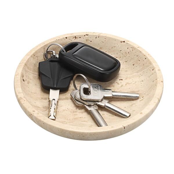 BSTKEY 天然トラバーチントレイ キートレイ 玄関 ジュエリートレイ 小物入れ 小物置き 置物小皿 アクセサリートレー 玄関用 洗面台 ホテル用トレー 1本セット イエロー商品コード：55077905300型番：XSO-43220-JP...