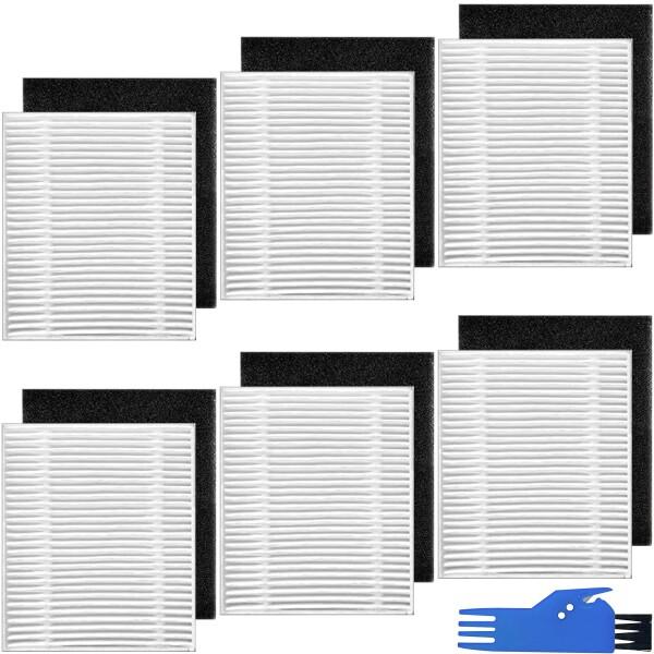 EATBALE 6個 HEPAフィルター Eufy用 Clean L50 / L50 SES / L60 / L60 Hybrid ロボット掃除機交換可能なアタッチメント消耗交換部品洗える再利用可能なアクセサリー キット商品コード：5507...