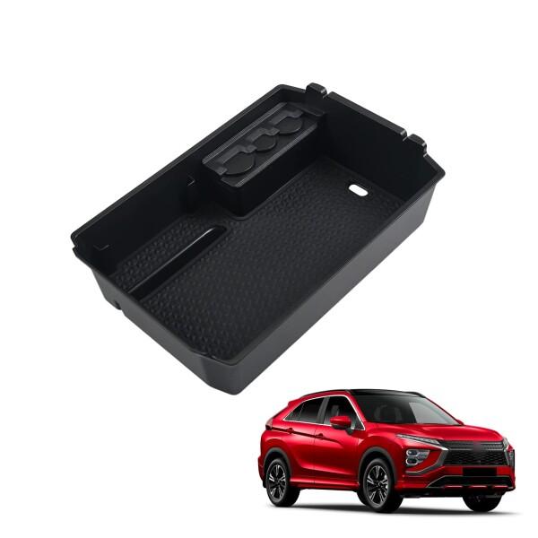 HUAHAO 新型 三菱 エクリプスクロス phev専用 コンソールボックス 小物入れ 二段収納 車用収納ボックス コンソールトレイ エクリプスクロス アクセサリー ABS素材 USB穴あり 滑り止め エクリプスクロス phev センターコ...