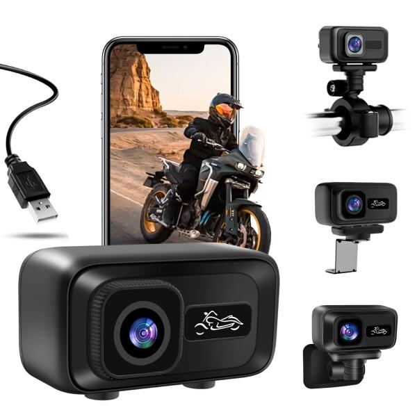 2K バイク用 ドライブレコーダー SULUWU 小型 バイクドラレコ 衝撃感知 ループ録画 オートバイ ドラレコ 高防塵防水機能 WiFiと専用アプリ 二輪車 ドライブレコーダー 接続簡単 煽り運転対策 日本語説明書商品コード：55077...