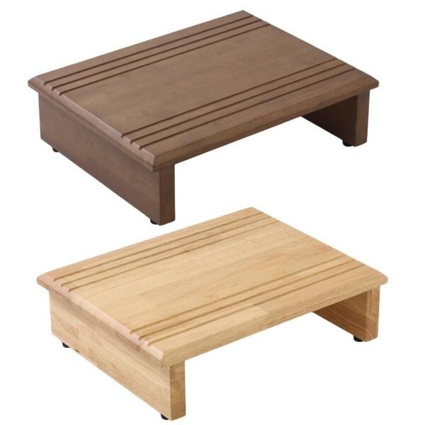 iimono117 踏み台 木製 玄関台 (幅45/60/90/120cm) 高さ13cm 耐荷重 100kg おしゃれ 玄関 台 段差ステップ 天然木 製 ひざ 腰 負担軽減 子供 高齢者 ペット (ブラウン, 幅45cm)商品コード：5...