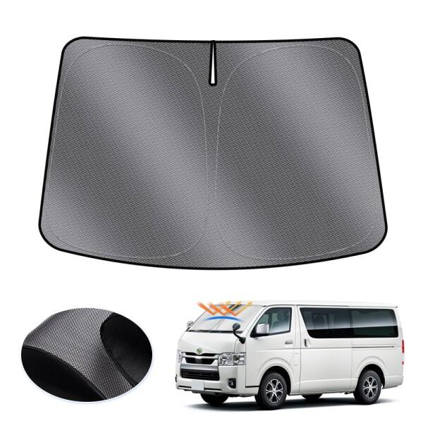 LIMSTYLE トヨタ 新型 ハイエース 200系 標準ボディ サンシェード フロントガラス用 HIACE H200 マルチサンシェード 1〜9型 遮光 断熱 シェード カーテン H16.8~現行 日除け UVカット 車中泊 しなやか ス...