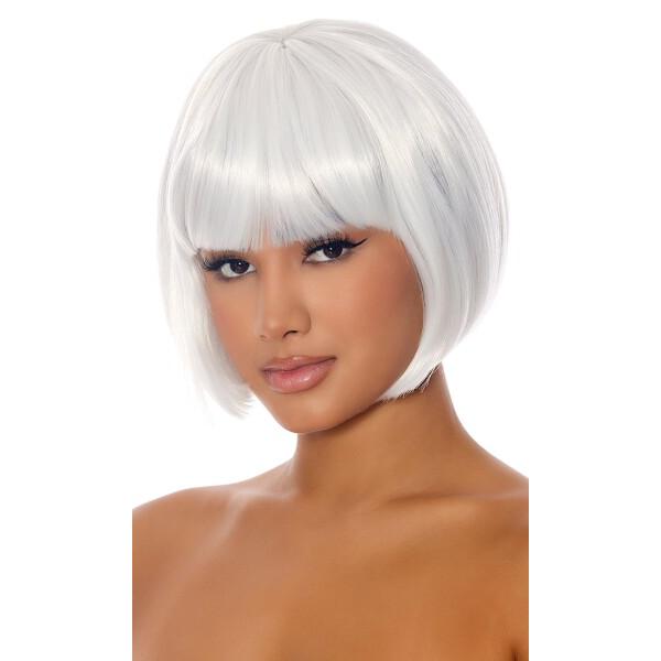 Forplay 仮装用 ホワイト ショートボブ ウィッグ レディース ワンサイズ 991586 白商品コード：55078080339型番：991586-186676サイズ：ワンサイズカラー：ホワイト白のショートボブウィッグ。大人用、ワンサイ...