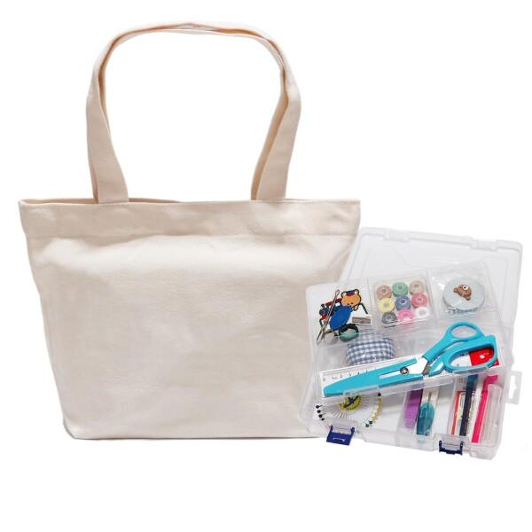 1ze1ziyo 裁縫セット トートバッグ 小学生 トートバッグ ソーイングセット 女の子 男の子 携帯便利 ベージュ商品コード：55078135300型番：TT-whiteカラー：ベージュコンパクトで充実:コンパクトサイズですが、家庭科の...