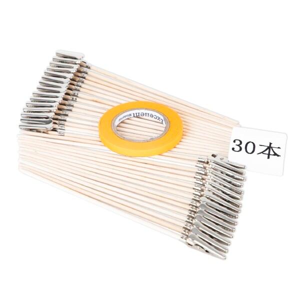 AKEIE 手持ち手棒 30本入 塗装棒 2.9mm ザギ付きクリップ 塗装用具 プラモデル 模型ホビー ペインティングクリップ たけ製商品コード：55078140055型番：Painting-Stand-Clip-Bamboo金属製クリッ...