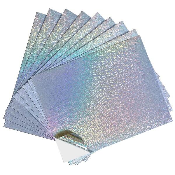 JYF.QUANYI ホログラムシール 透明 10枚 A4サイズ キラキラ カラフル カッティングシール ステッカー 光沢 ステッカー シート はがせる 耐水 写真用 おしゃれ (A)商品コード：55078140843型番：QXTZTサイズ...