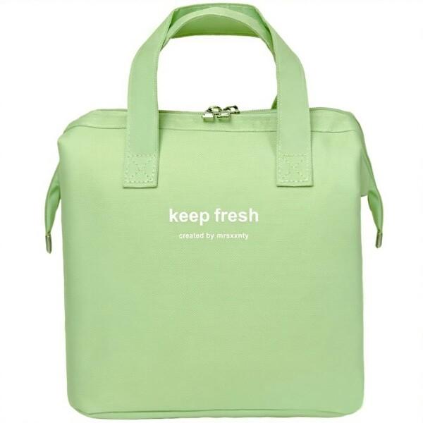 ランチワイヤー冷バッグ 保冷ランチ撥水 抗菌おしゃれ クーラー がま口 ランチバッグ 縦型 ランチ お弁当 飲み物 お弁当袋 ペットボトル 水筒 大きめ 大容量 保温 メンズ キッズ クルール シンプル 無地 (グリーン)商品コード：550...