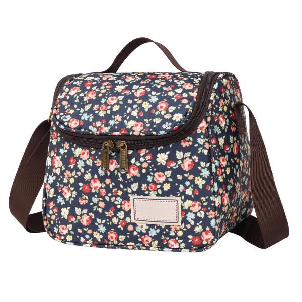 Nanxson 断熱保冷バッグ エコバッグ ランチバッグ 大容量 メンズ レディース 再利用可能 軽量 ショッピング 便利 弁当バッグ 手提げ お弁当袋 大人男性女性仕事/旅行/ピクニック/オフィスのため(6L,D-ブラック)商品コード：5...