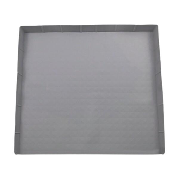 MERIGLARE 洗濯機 トレー シリコンドリップトレイ ミニ冷蔵庫フロアマット ミニ冷蔵庫マット 洗濯機用トレー 濡れ防止 防水トレイ 凹み防止 床保護シート シンクマット (グレー, 60x60x5cm)商品コード：550781515...