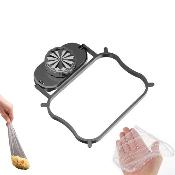 Dekori 三角コーナー 強力吸盤 水切りネットホルダー 浮かせる 生ゴミ処理 清潔 サンカクコーナー 折り畳み 取り付け簡単 省スペース ごみ受けネット 使い捨て 水切りネット 50枚付き 生ゴミ受け入れ キッチン/台所/シンク用 (グ...