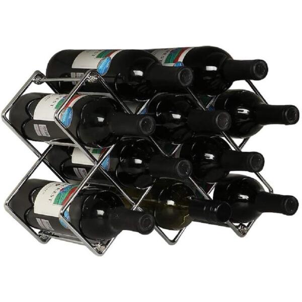 Anberotta ワインラック ワインホルダー 10本収納可能 ワイン シャンパン ボトル 収納 ケース スタンド インテリア N-W55商品コード：55078152362型番：N-W55カラー：シルバーワインを効率よく、お洒落に整理でき...