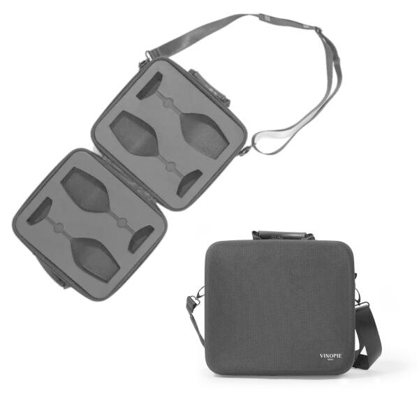 VINOPIE ワイングラスケース 2脚用 持ち運び ? EVAフォーム採用 専用設計 ハードシェル収納ケース（Riedel Fatto a Mano Champagne対応／グラス別売）Wine Carrying Glass Case C...