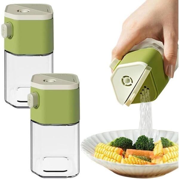 2個セット定量調味料容器 調味料容器 スパイスボトル 砂糖 缶 小麦粉おしゃれ 粉 キッチンテーブル七味容器キッチン 200ml グリーン商品コード：55078153214型番：JP302-505CQカラー：グリーン散布と注ぎの両方に使え、...