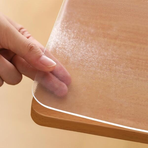 Bloomlover テーブルクロス エンボス加工 80x180cm 厚さ2mm 透明 PVC製 テーブルマット 気泡なし つや消し 長方形 ビニール 矩形 テーブルカバー 防水 汚れ防止 撥水加工 (エンボス 厚さ2mm, 80*180c...