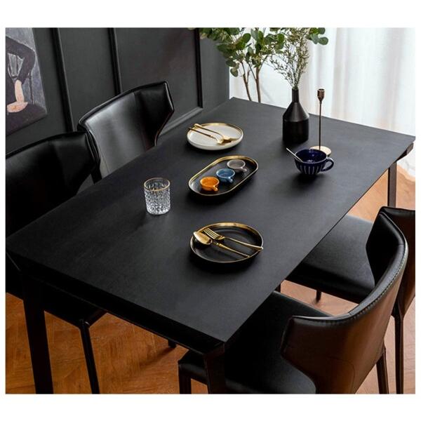 EGROON PUレザー製 テーブルクロス テーブルマット デスクマット テーブルカバー 長方形 多機能 撥水加工 耐久 汚れ防止 両面デザイン ブラック+グレー 90*160CM商品コード：55078154317型番：Z1RBL015Cサ...