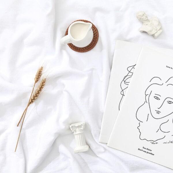 (EternaBright)テーブルクロス コットン生地 140×200cm 無地 背景 布 撮影 洗濯可 シンプル 北欧風 (ホワイト/アイボリー/グレー/ピンク) ダイニング リビング 業務用 物撮り ポートレート SNS用写真向け お...