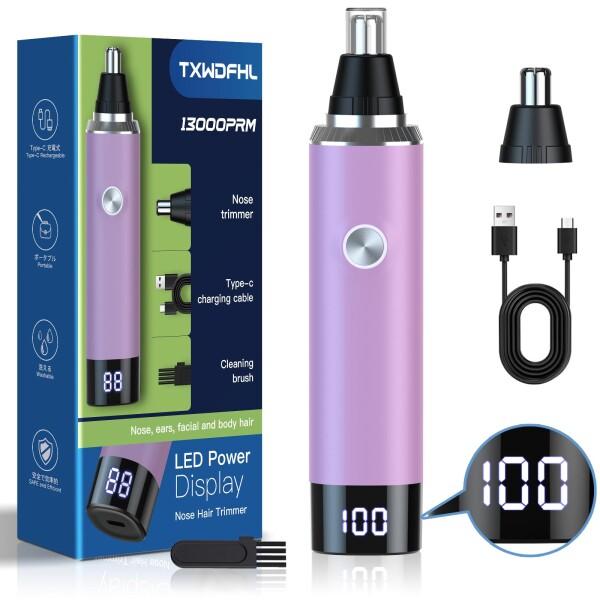 鼻毛カッター メンズ 2025革新 USB充電式 LCD画面 1台多役 エチケットカッター 電動 鼻毛切り 耳毛カッター はな毛カッター 男性 電動シェーバー 低騒音 水洗い可能 小型 持ち運び便利 男女兼用 日本語説明書 (バラ色)商品コ...